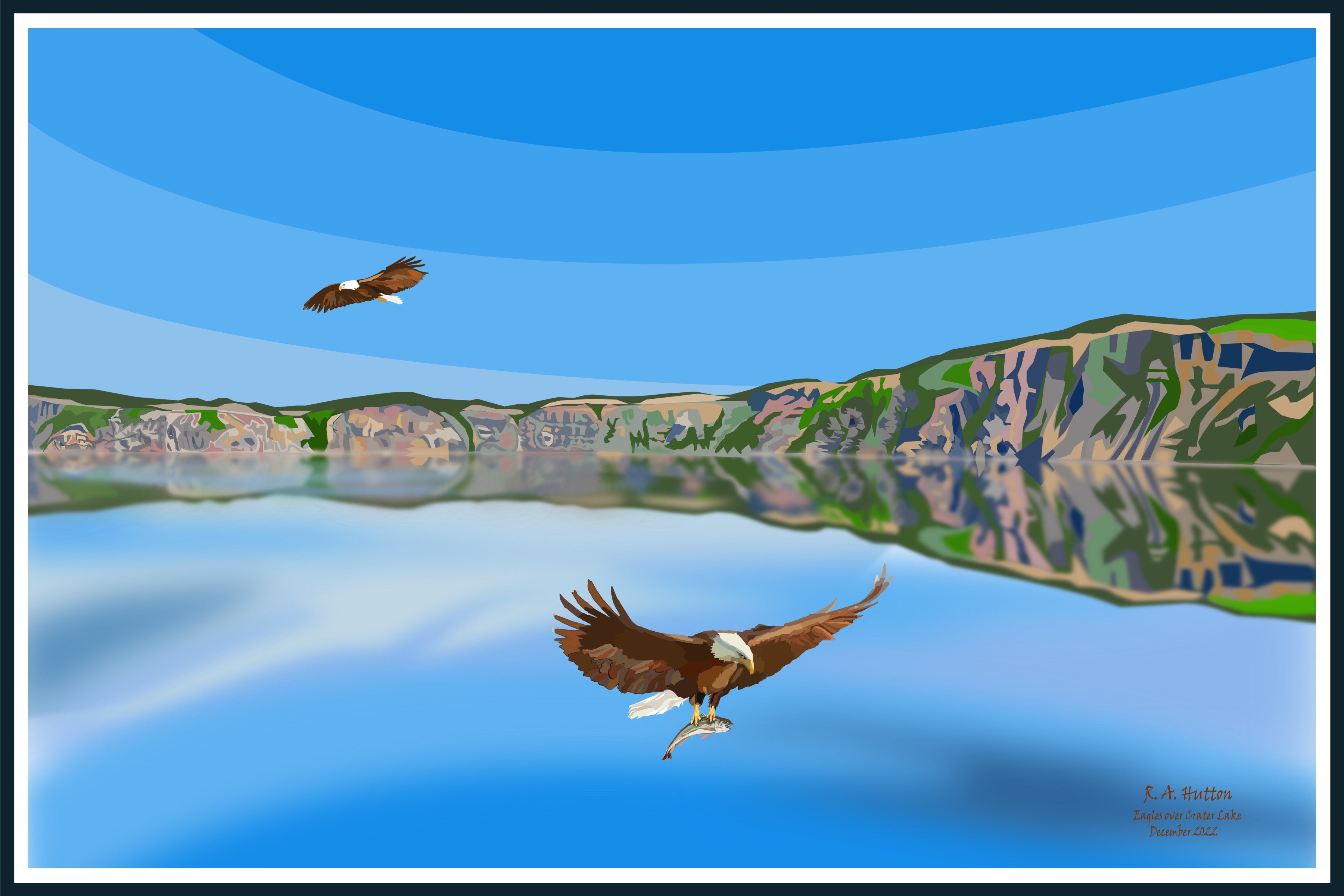 Eagles over Crater Lake – Art and Soul Ashland